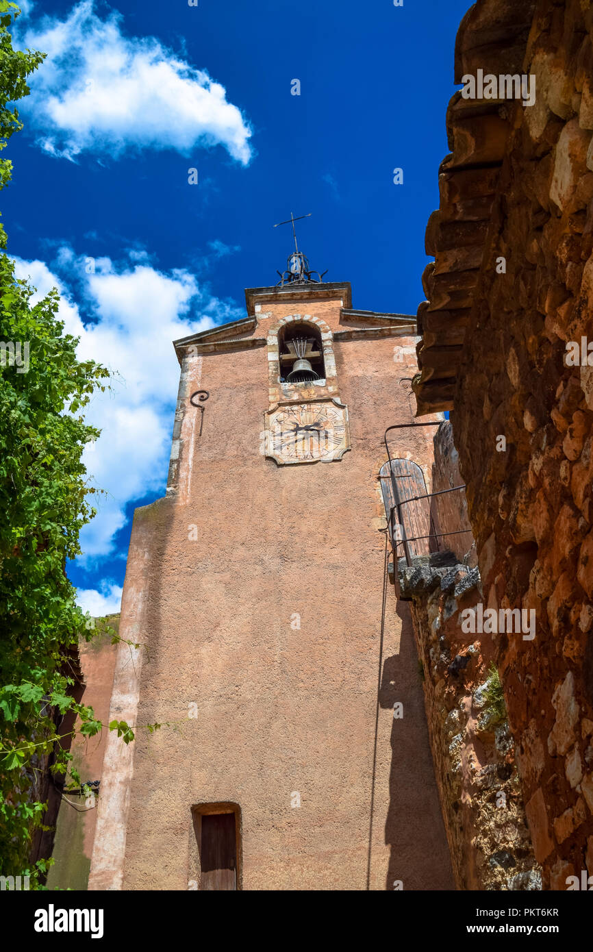 Clock tower in roussillon france hi-res stock photography and images - Alamy