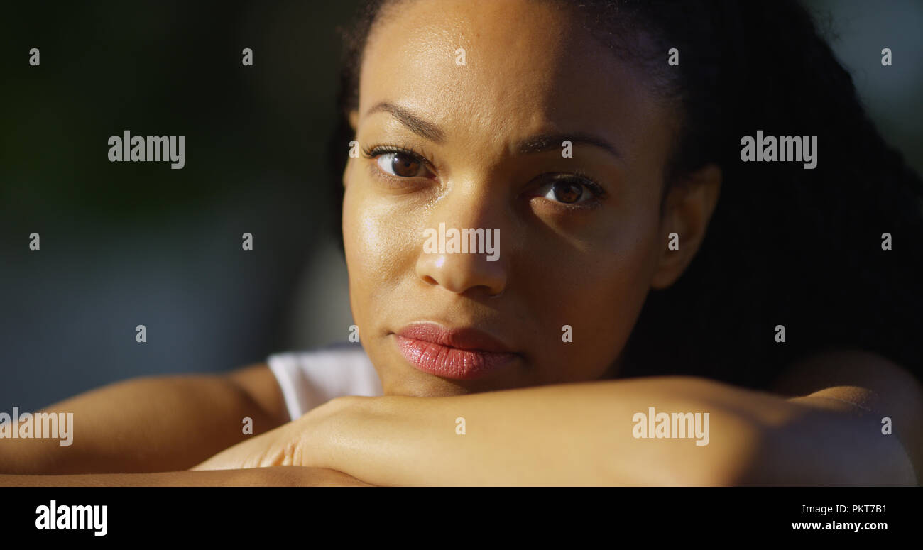 African woman crying outdoors Stock Photo - Alamy
