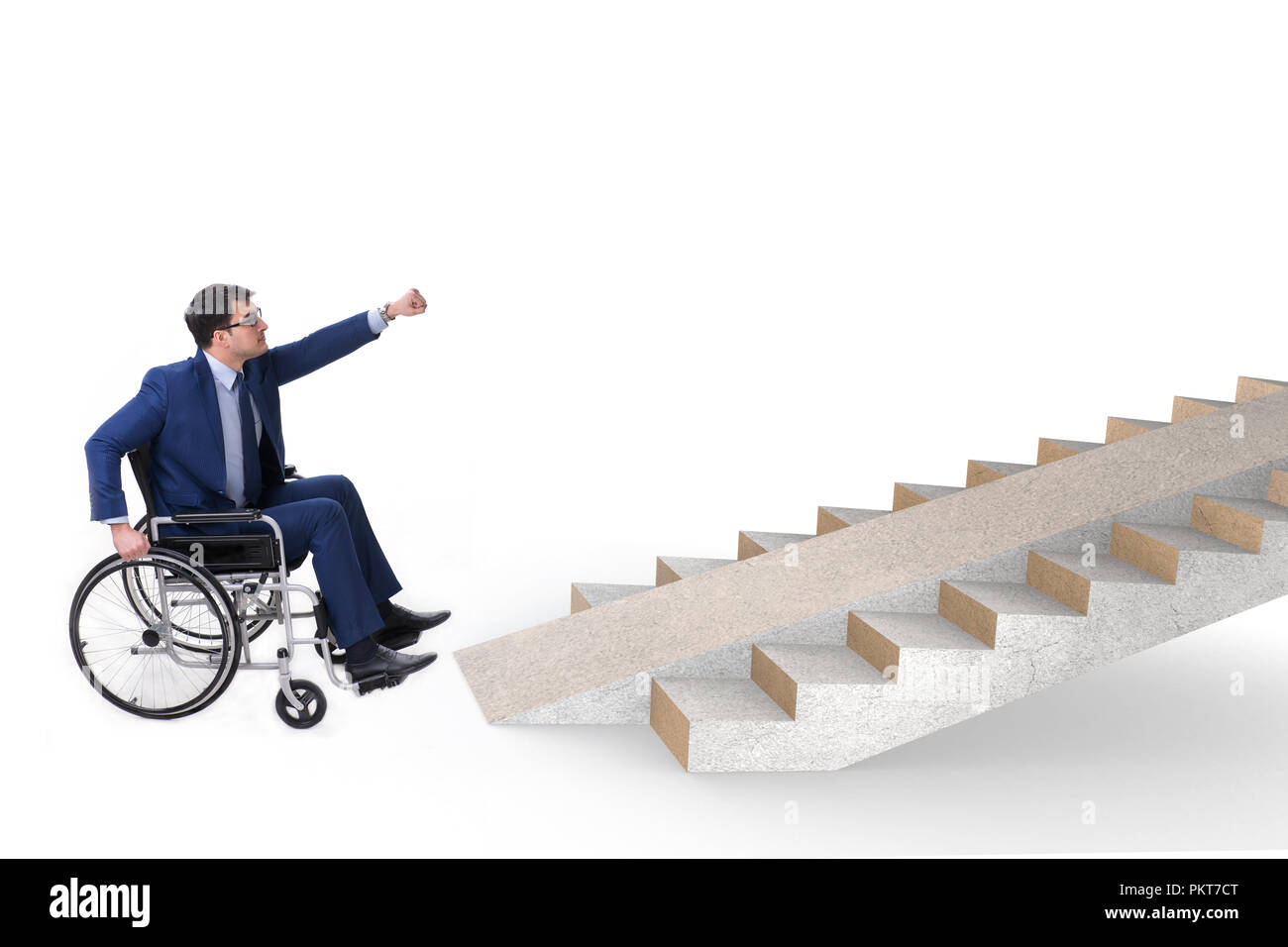 Wheelchair stairs inaccessible handicapped accessibility hi-res stock ...