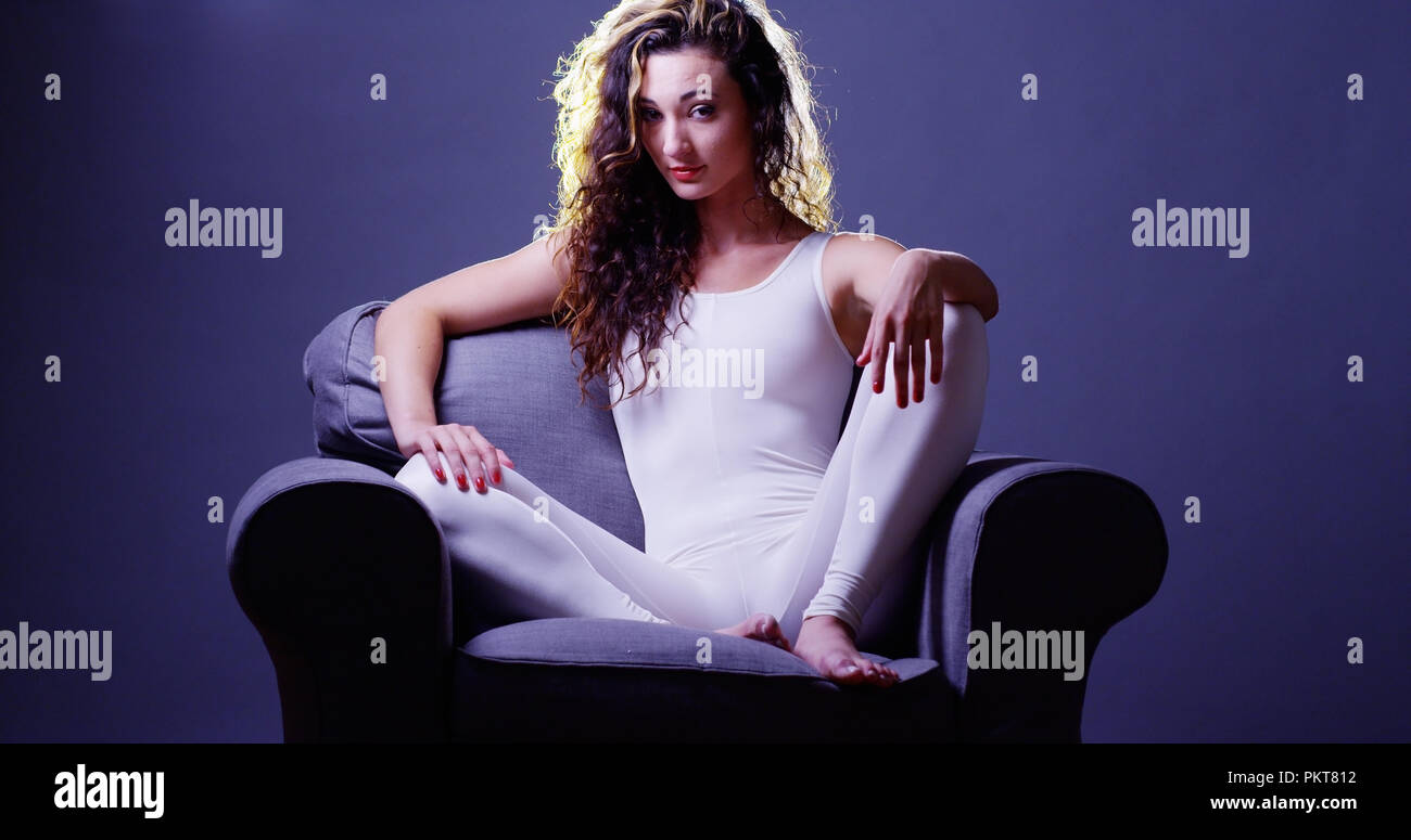 Girl wearing white singlet hi-res stock photography and images - Alamy