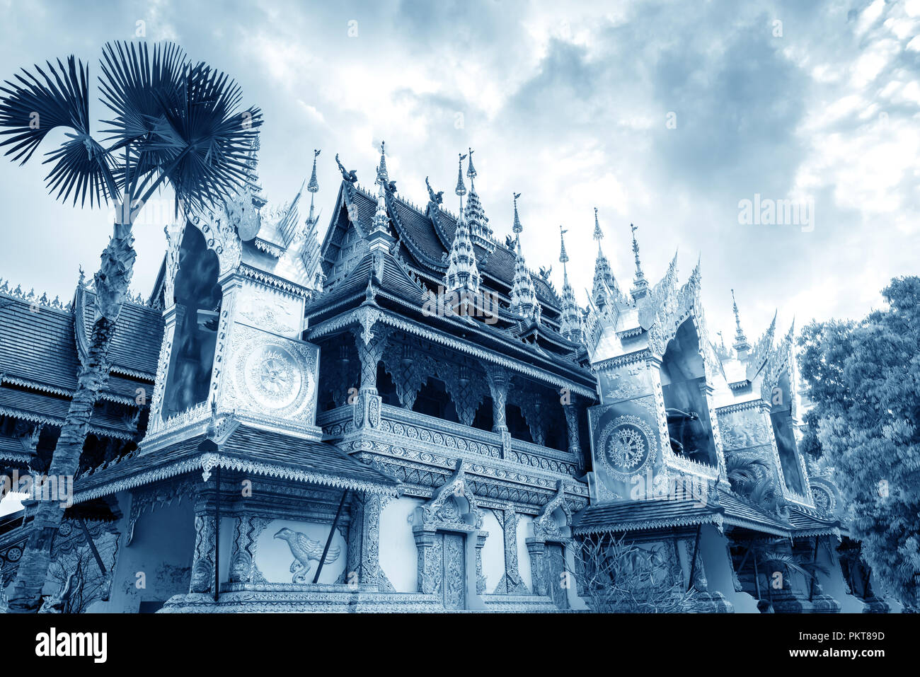 Beautiful buildings in ancient temples in Xishuangbanna, Yunnan, China ...