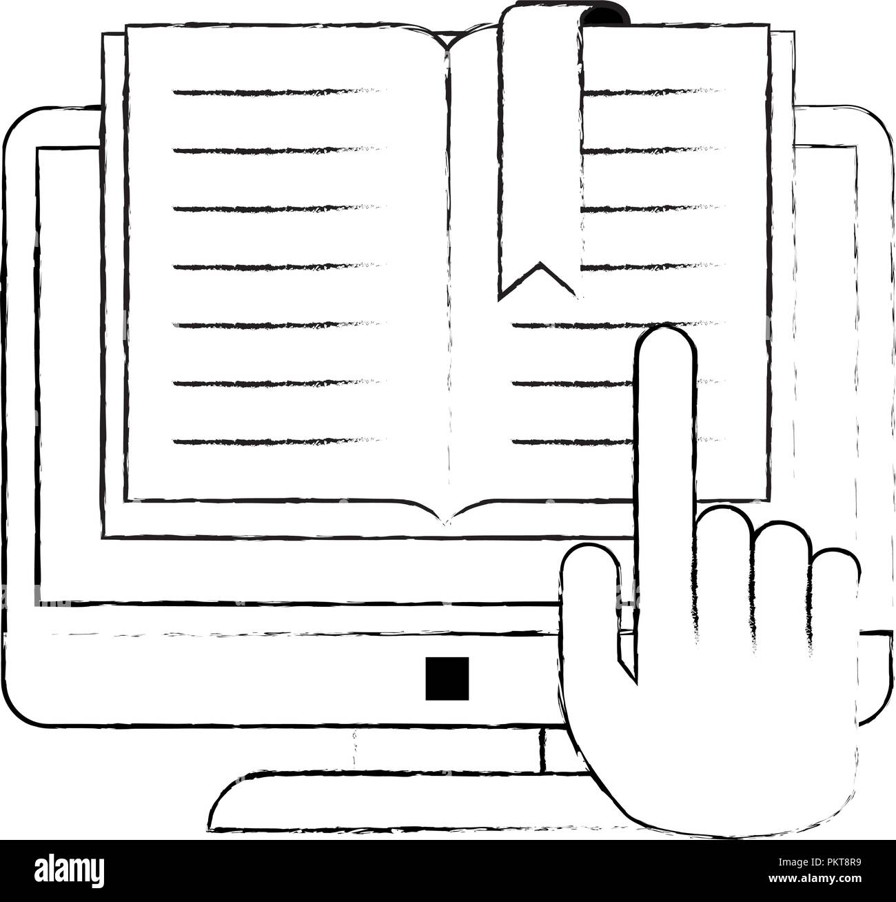 Hand text online education Black and White Stock Photos & Images - Alamy