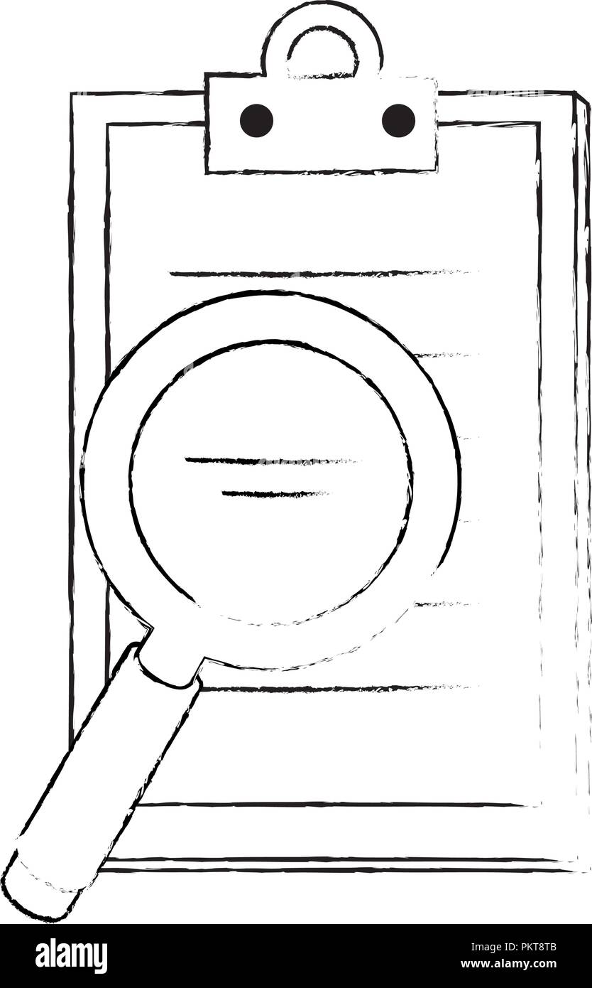 checklist clipboard with magnifying glass Stock Vector Image & Art - Alamy