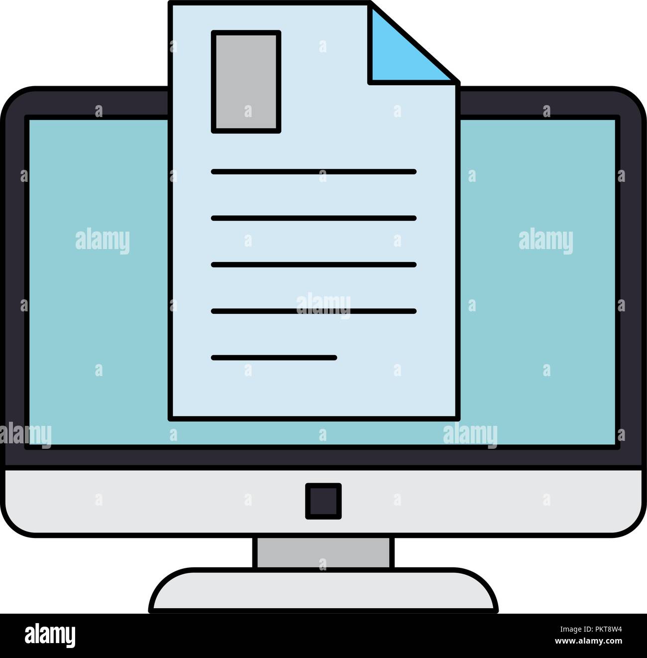 electronic document with computer Stock Vector Image & Art - Alamy