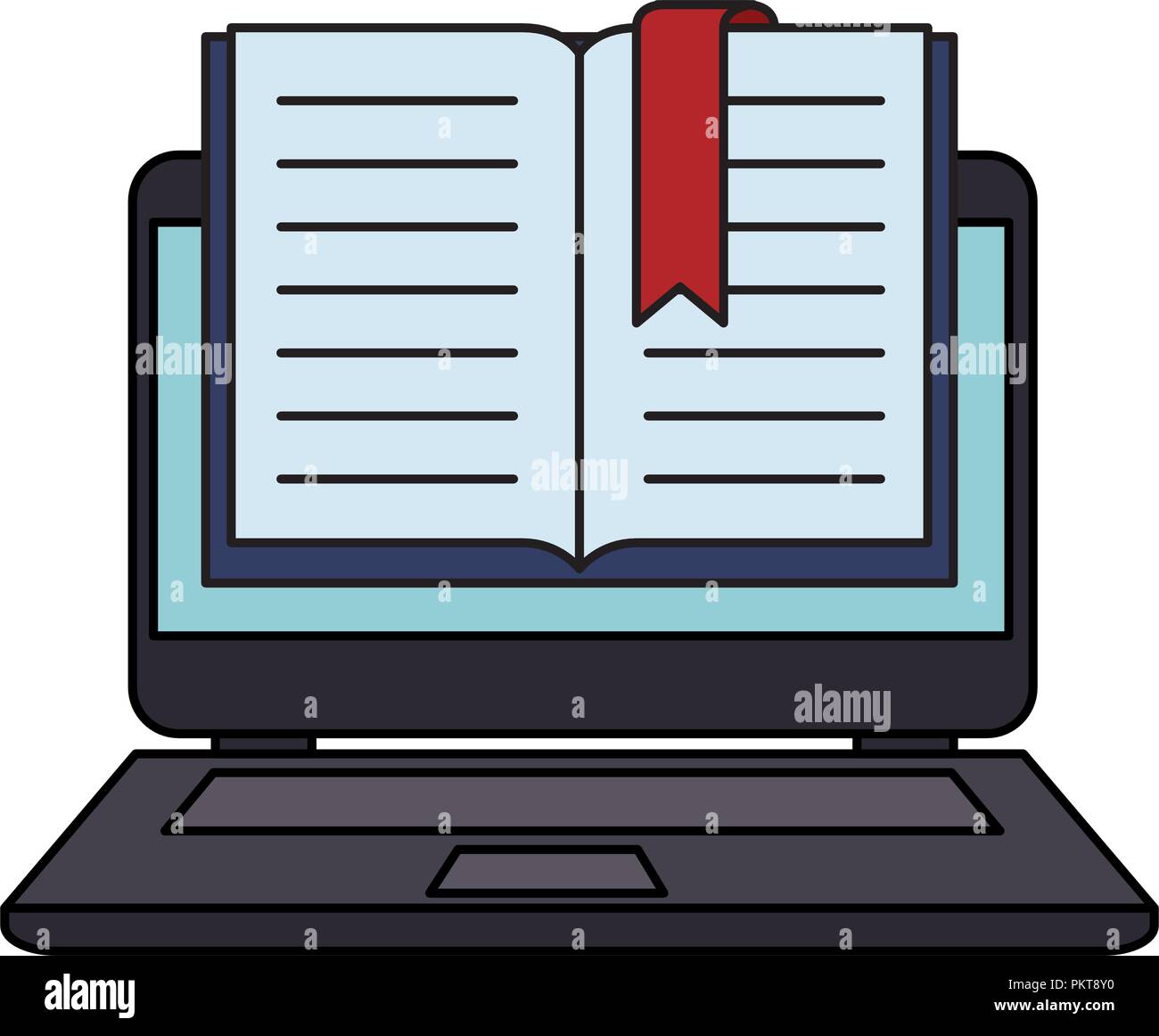 text book with laptop Stock Vector Image & Art - Alamy