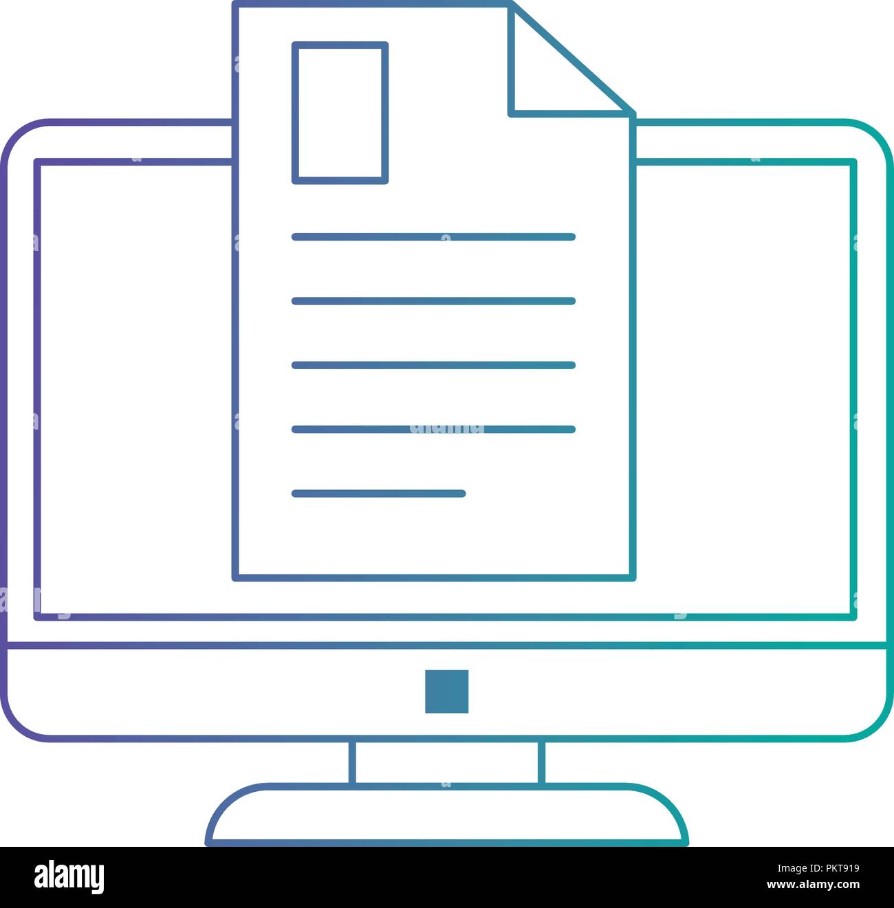 electronic document with computer Stock Vector Image & Art - Alamy