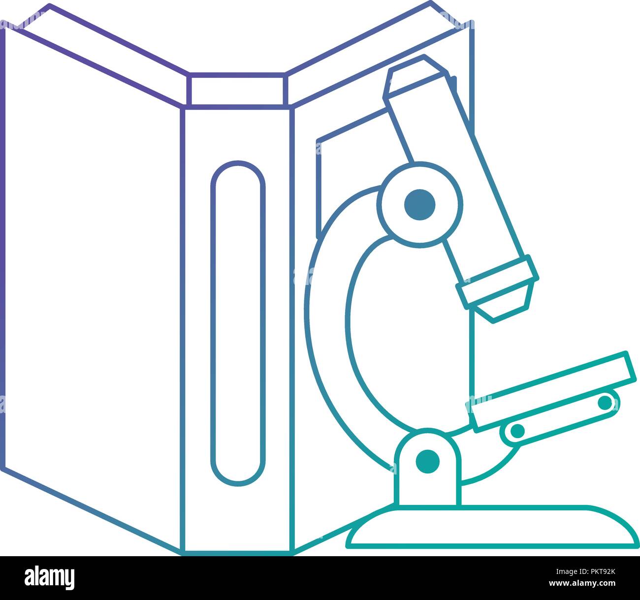 text book with microscope Stock Vector Image & Art - Alamy