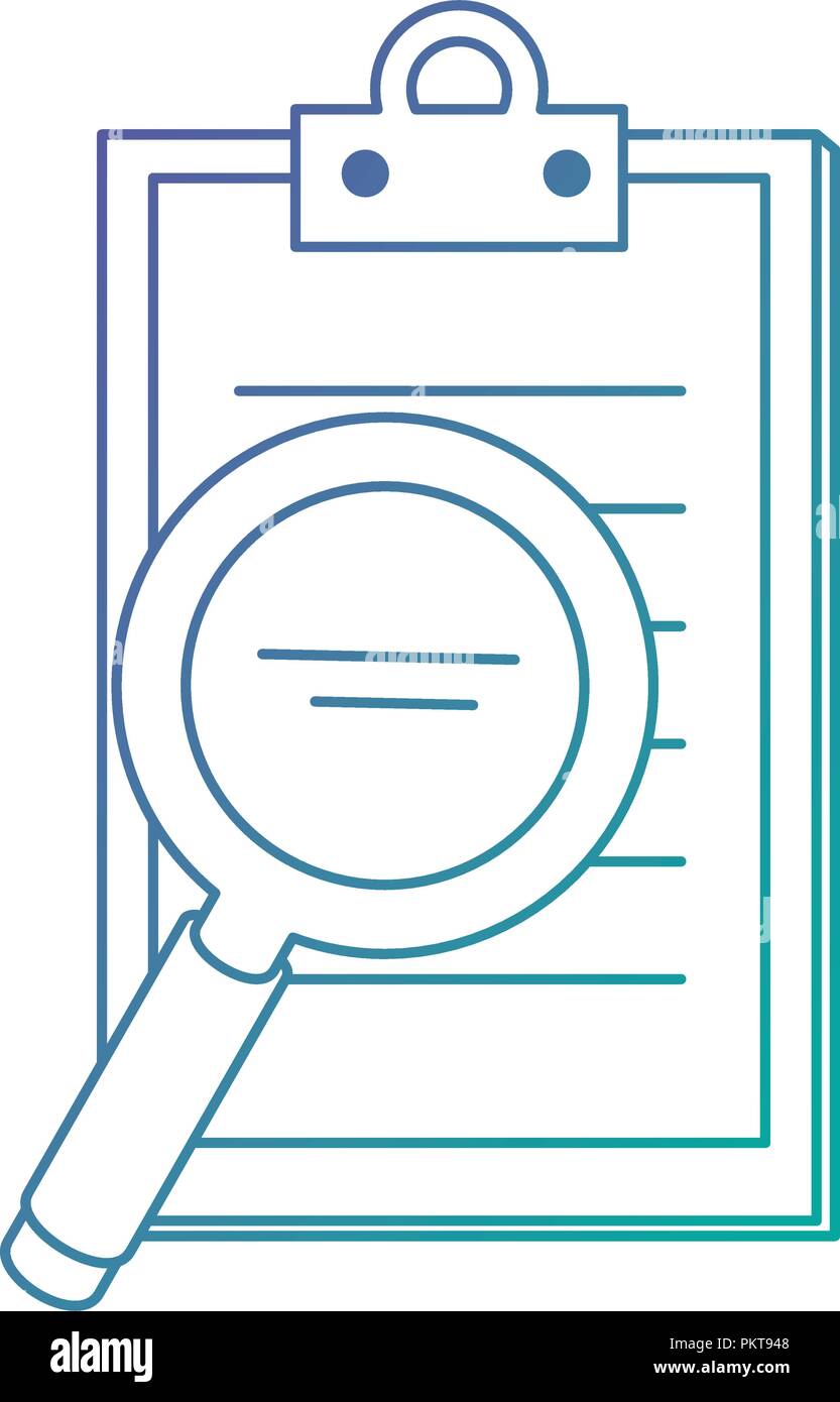checklist clipboard with magnifying glass Stock Vector Image & Art - Alamy