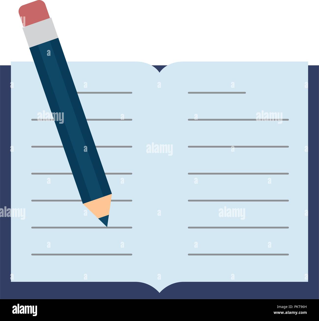text book with pencil Stock Vector Image & Art - Alamy