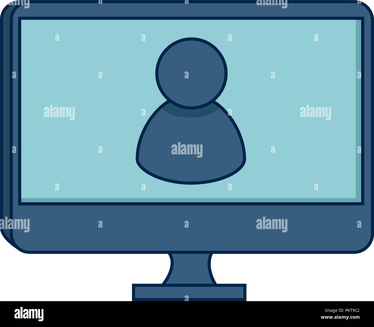 monitor computer with user avatar Stock Vector Image & Art - Alamy