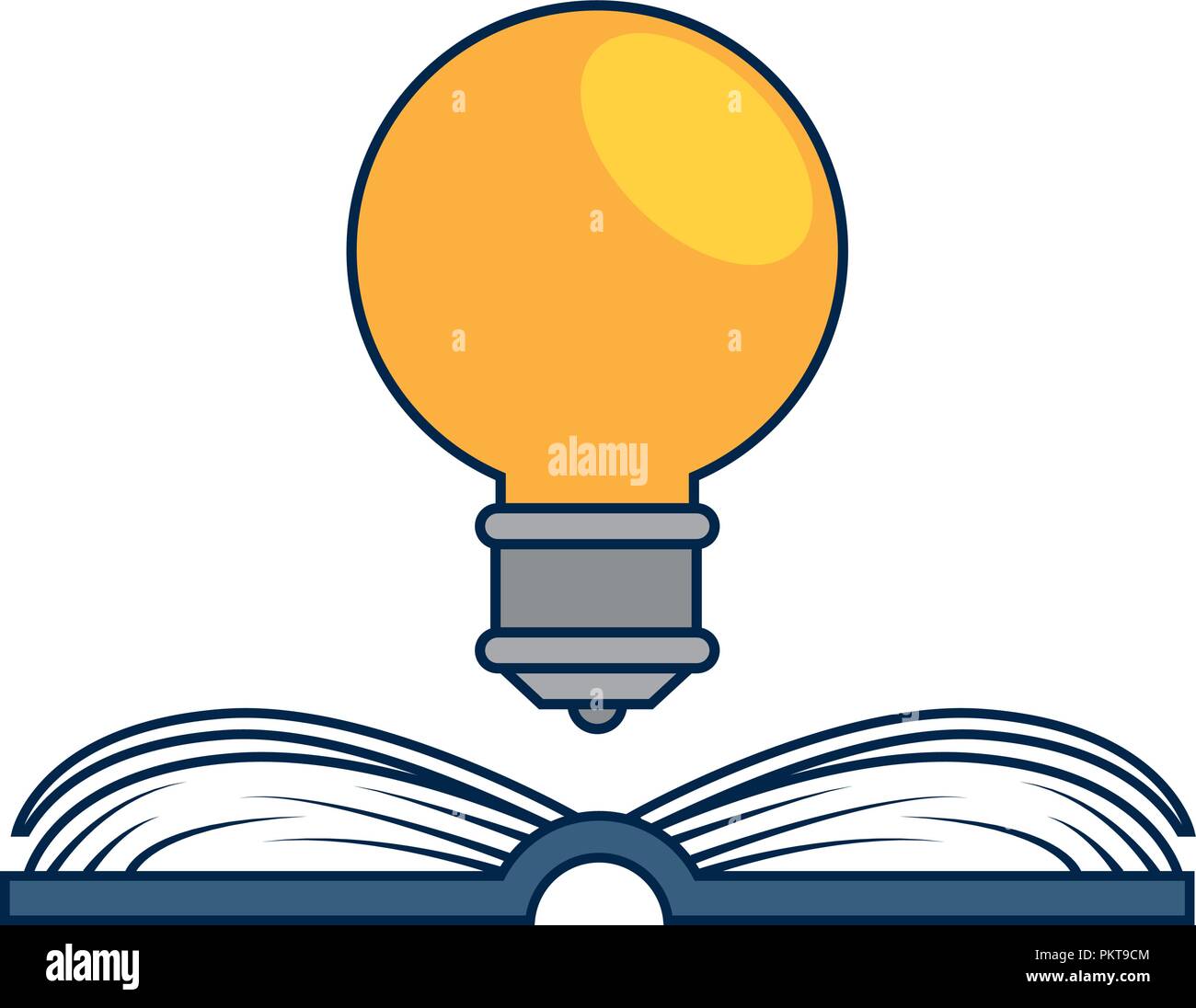 text book with bulb Stock Vector Image & Art - Alamy