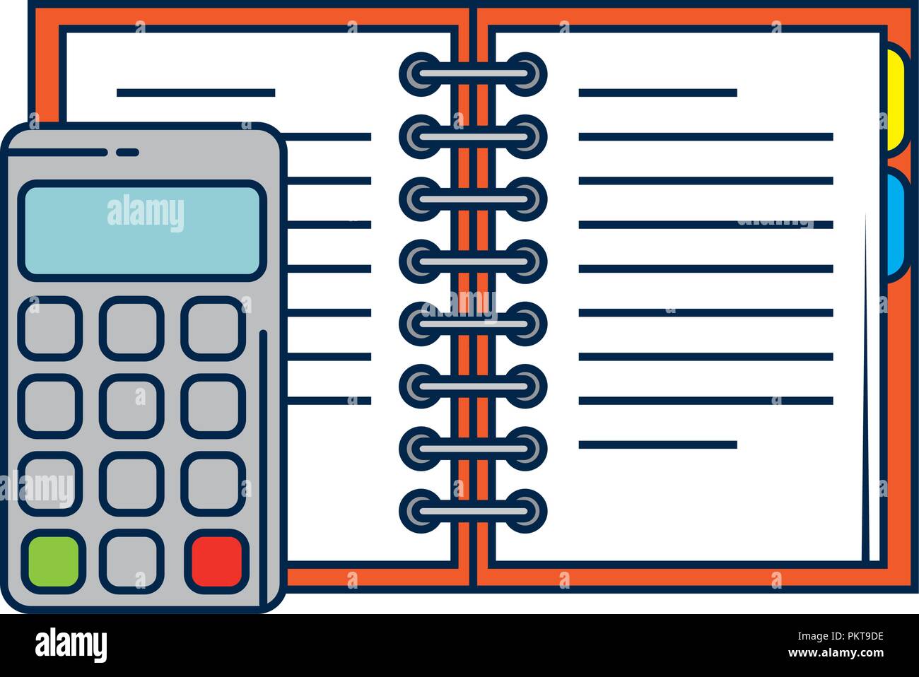 calculator math with note book Stock Vector Image & Art - Alamy
