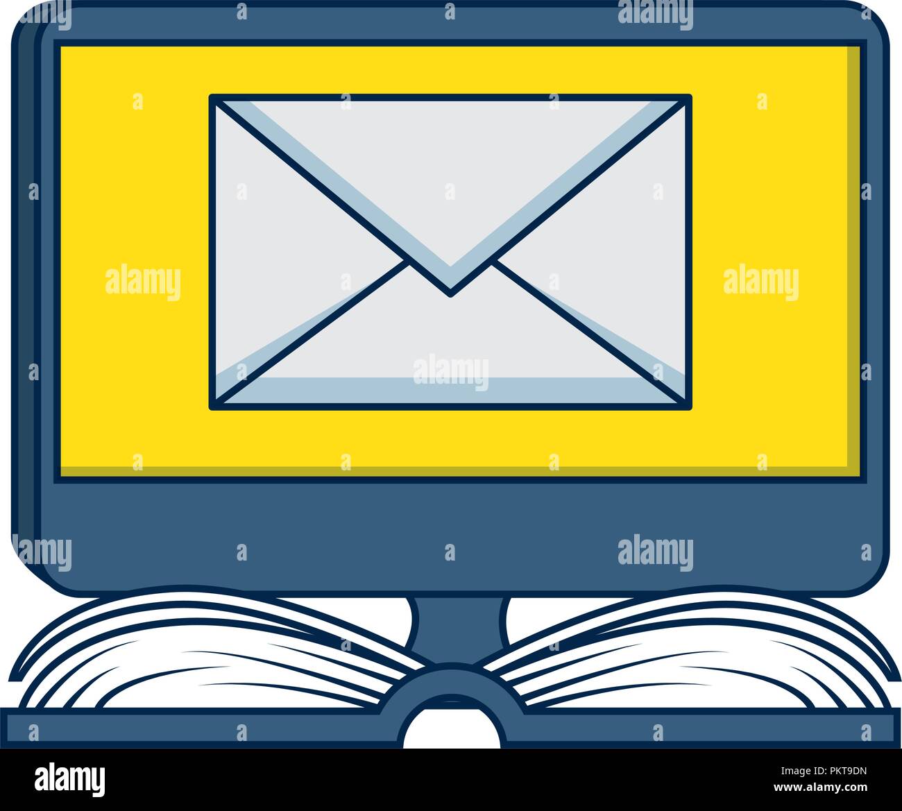 text book with computer and email Stock Vector Image & Art - Alamy