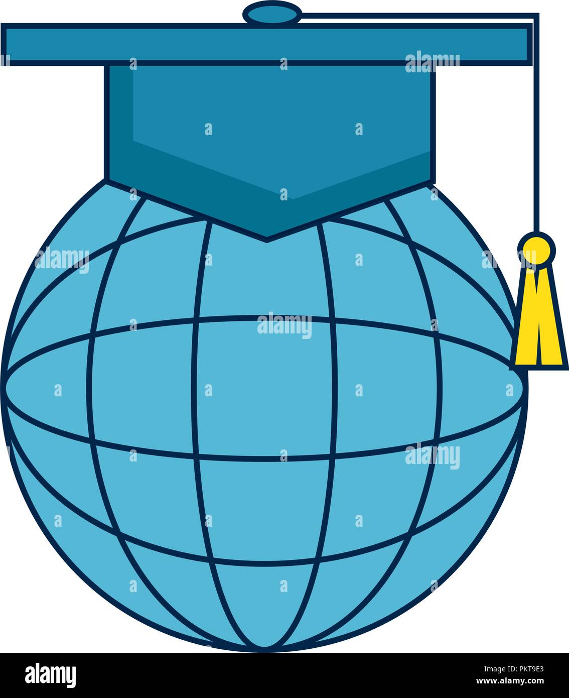 sphere planet with hat graduation Stock Vector Image & Art - Alamy