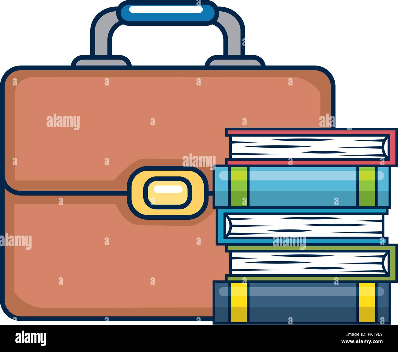 pile text books with portfolio Stock Vector Image & Art - Alamy