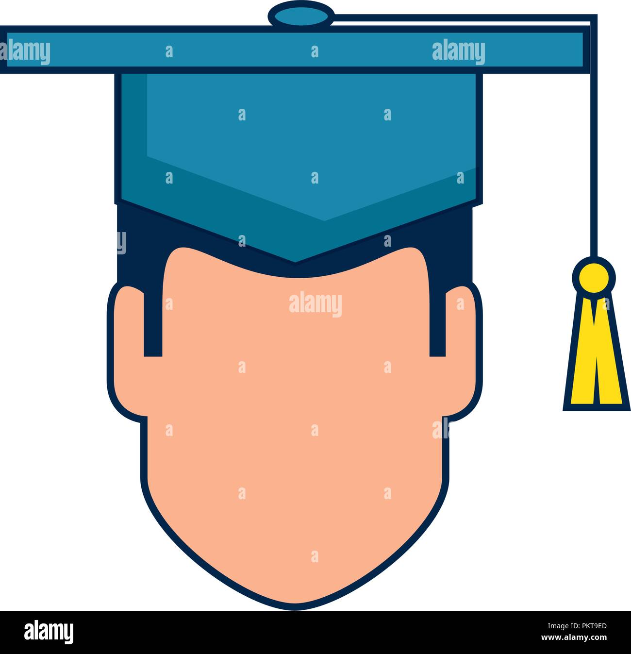 student graduation head with hat Stock Vector Image & Art - Alamy