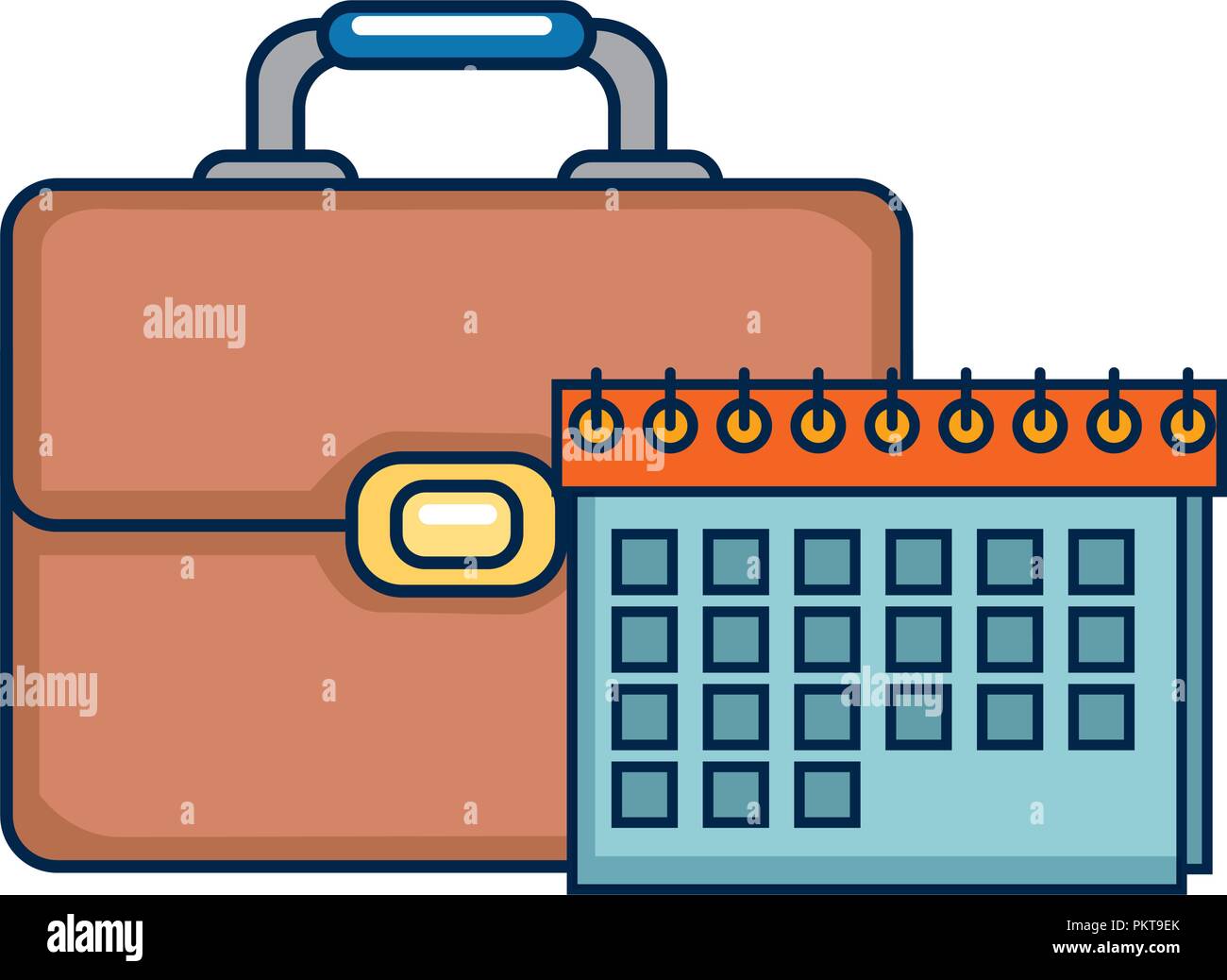 portfolio briefcase with calendar Stock Vector Image & Art - Alamy