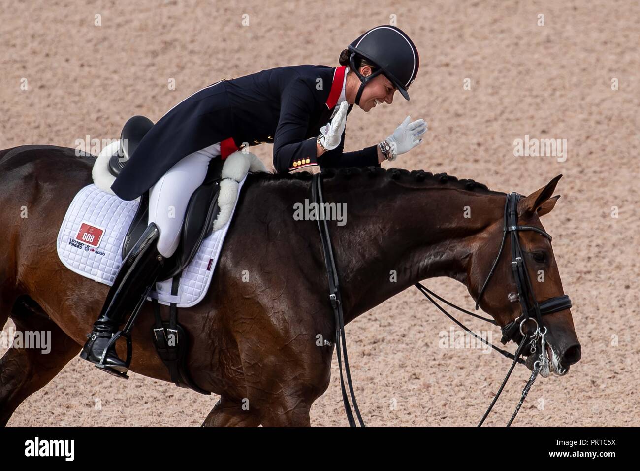 Tryon, USA. 14th September 2018. 3rd Place. Bronze Medalist. Charlotte Dujardin. Mount St John ...