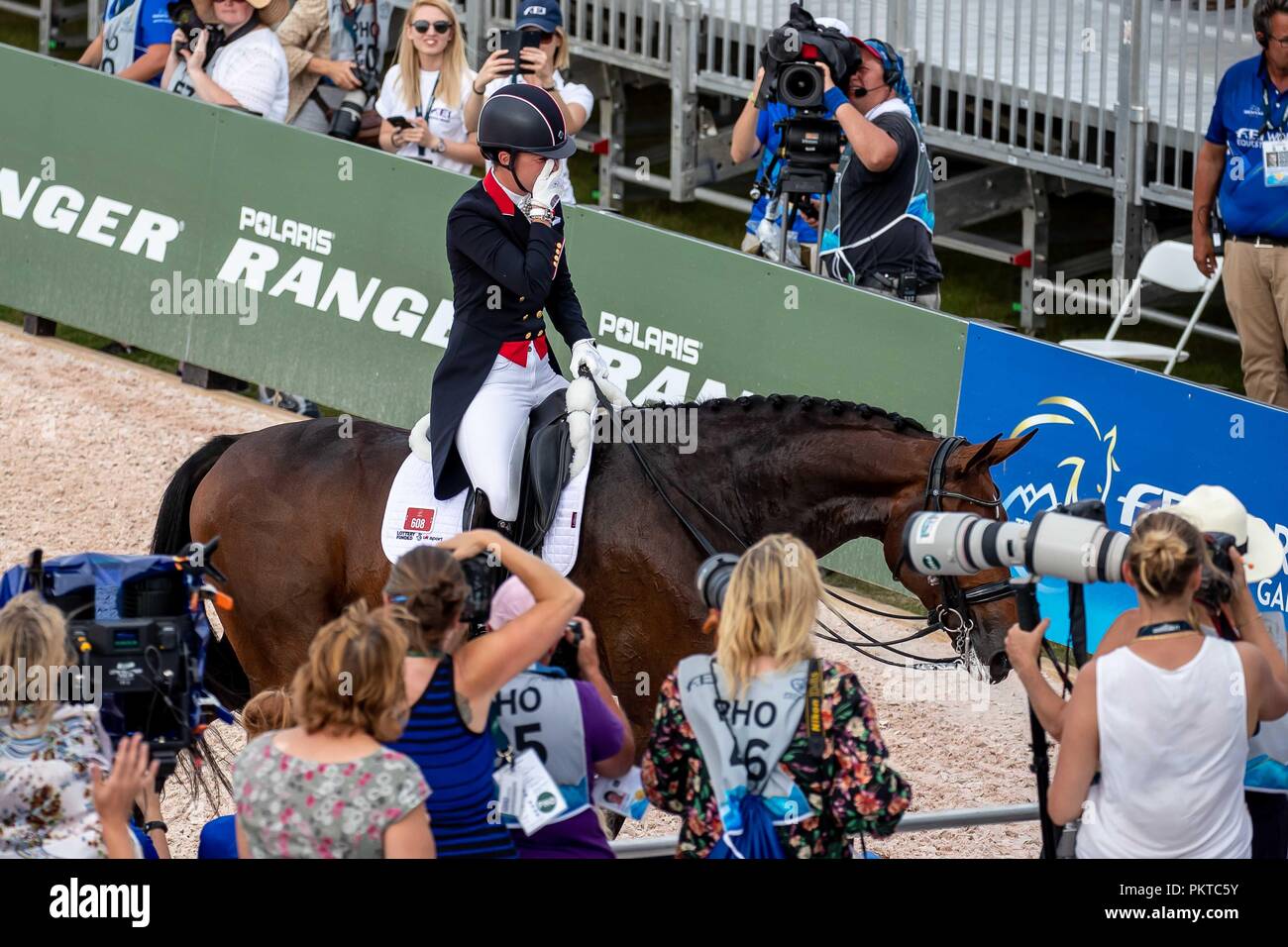 Tryon, USA. 14th September 2018. 3rd Place. Bronze Medalist. Charlotte Dujardin. Mount St John ...