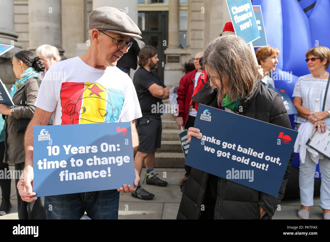 London, UK. 15th Sept, 2018. Ten years since the collapse of Lehman ...