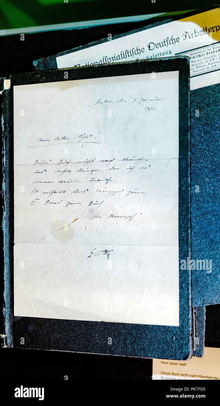 15 September 2018, Hamburg: One page of the fake "Hitler Diaries ...