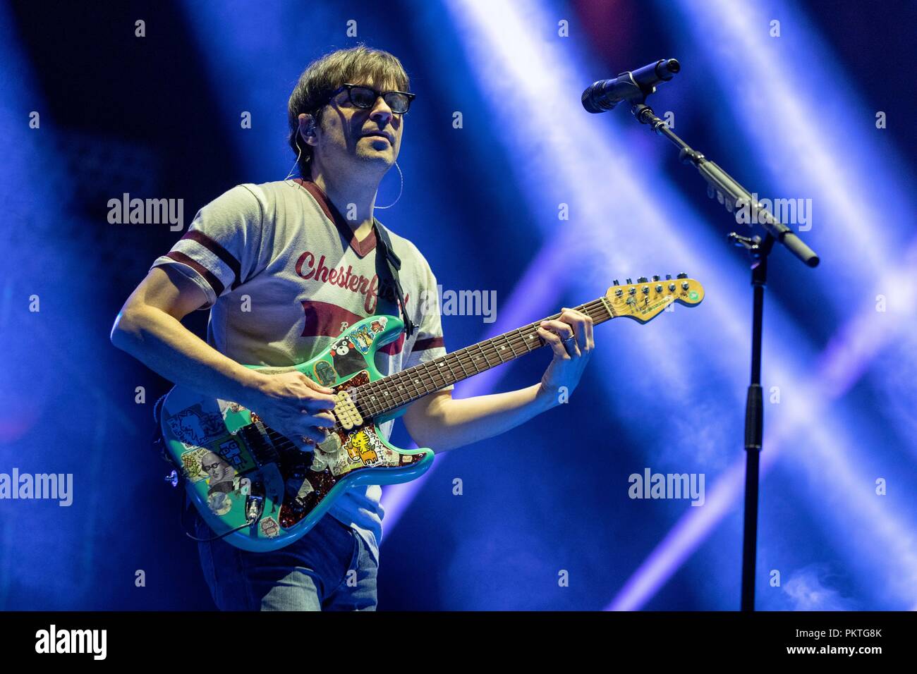 Chicago, Illinois, USA. 14th Sep, 2018. RIVERS CUOMO of Weezer during ...
