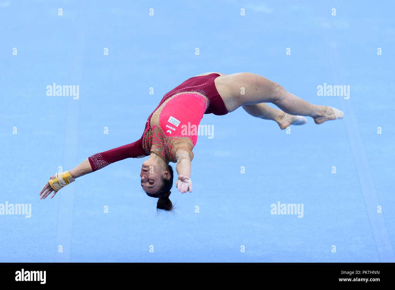 Pauline Schaefer (Chemnitz) at the ground. GES / Gymnastics / 1st World ...