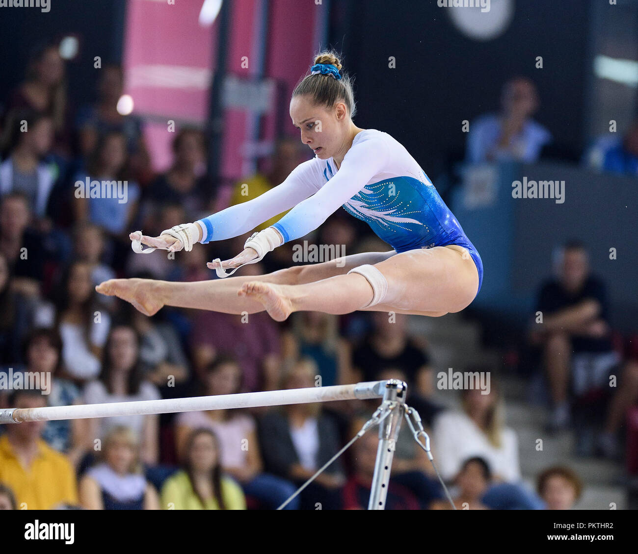 Sarah Voss (Koeln) at the uneven bars .. GES / Gymnastics / 1st World ...