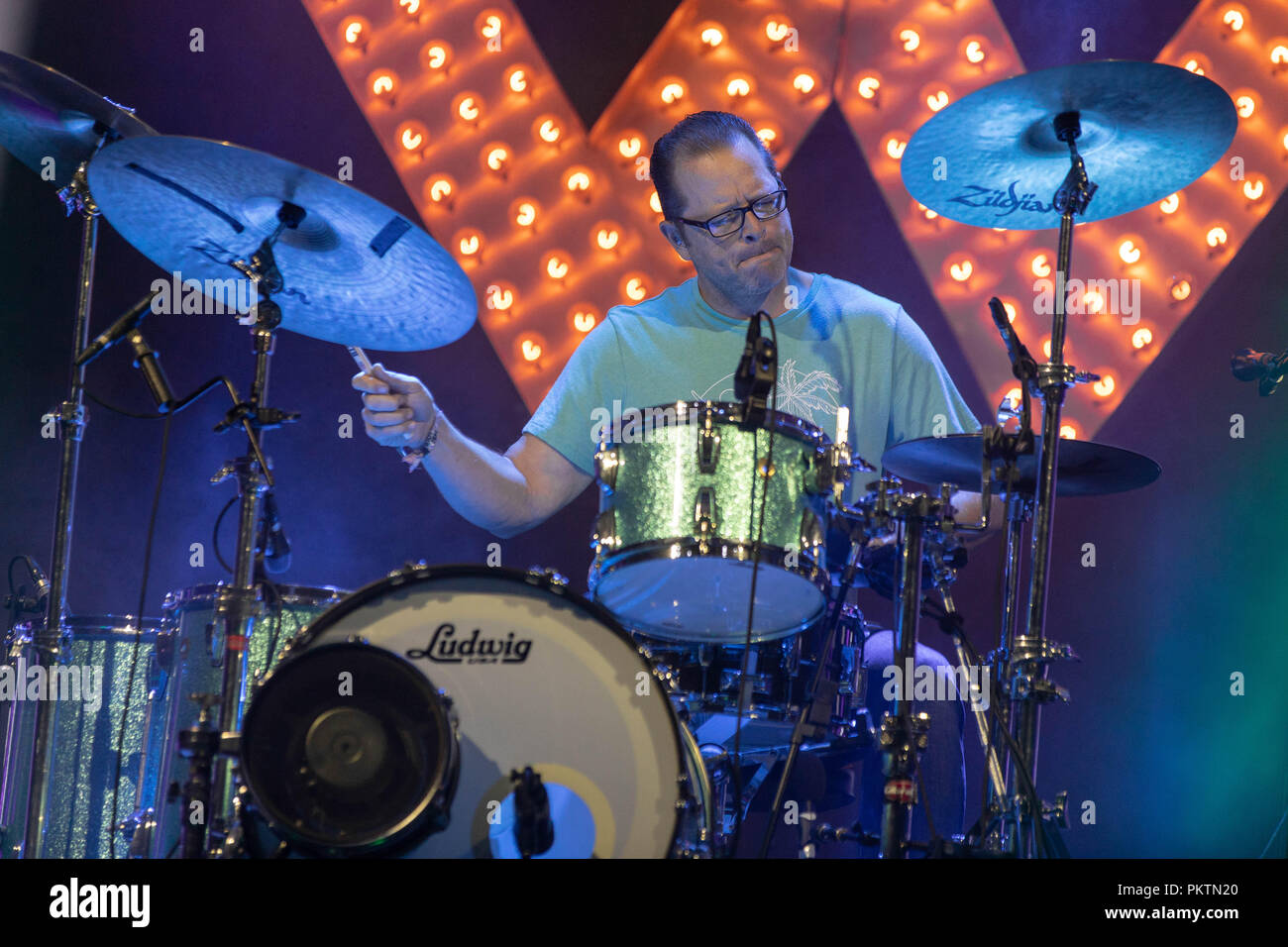 September 14, 2018 - Chicago, Illinois, U.S - PATRICK WILSON of Weezer ...