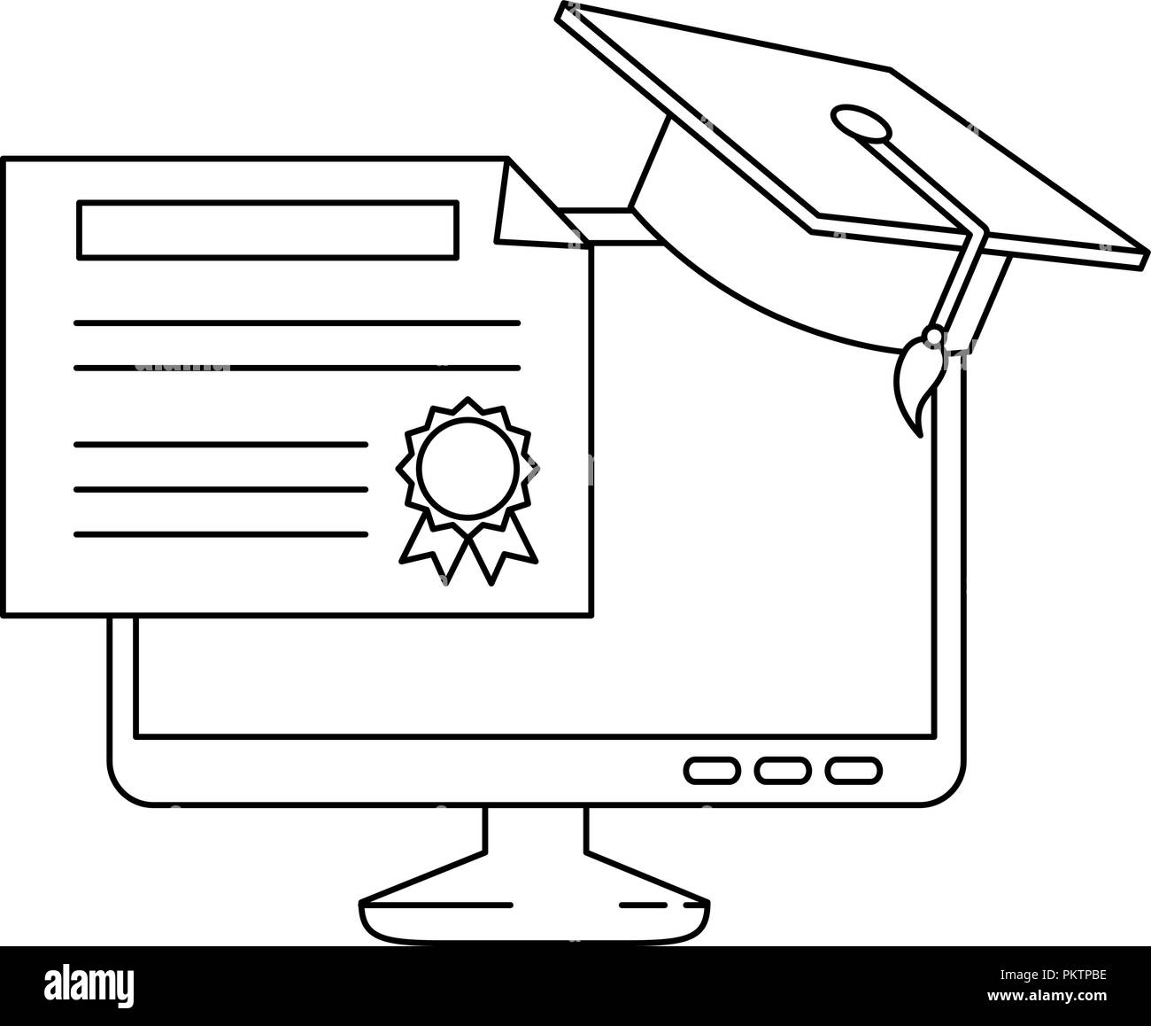 Elearning graduation Black and White Stock Photos & Images - Alamy