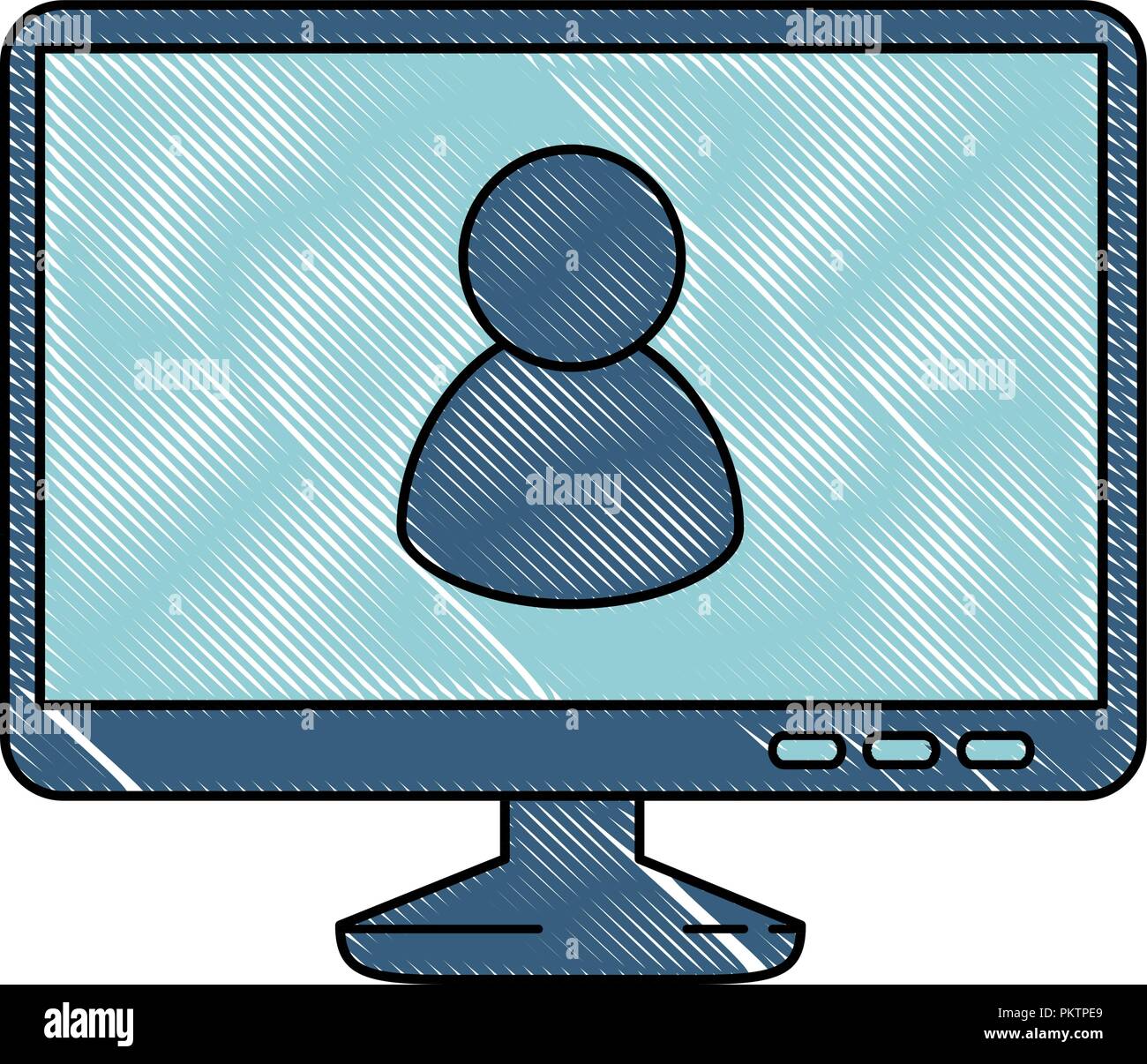 monitor computer with user avatar Stock Vector Image & Art - Alamy