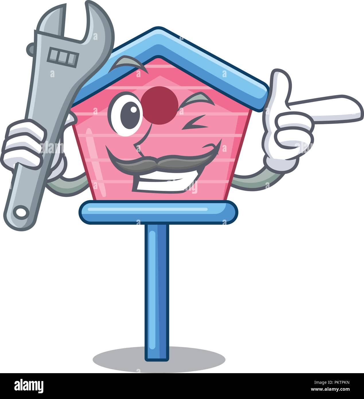 Mechanic bird house on a tree cartoon Stock Vector Image & Art - Alamy