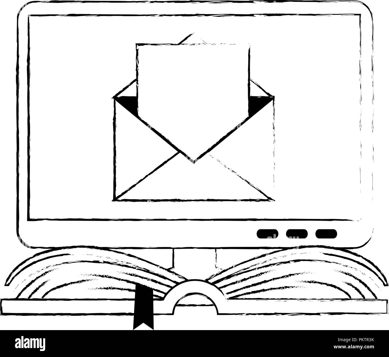 text book with computer and email Stock Vector Image & Art - Alamy