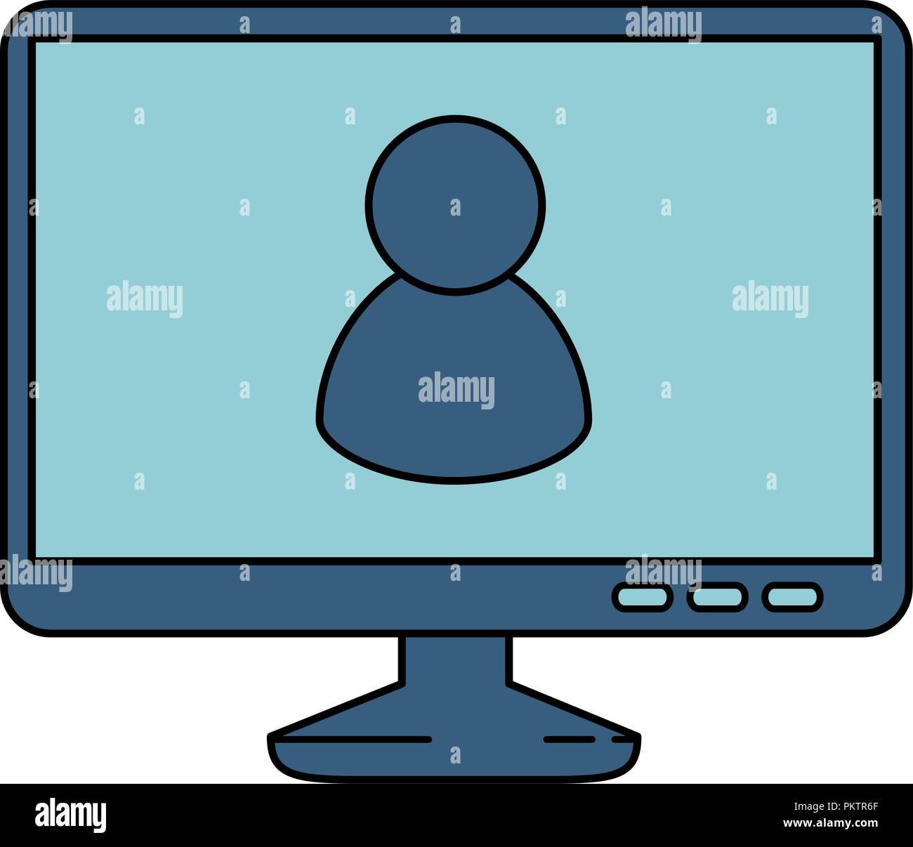 monitor computer with user avatar Stock Vector Image & Art - Alamy
