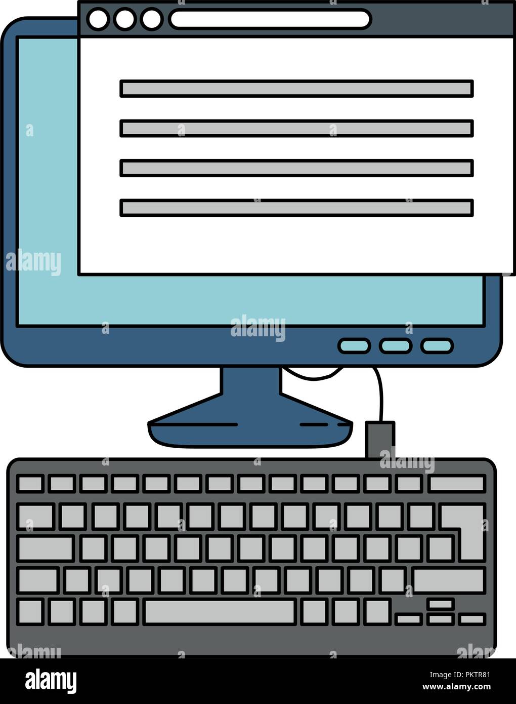 computer desktop with webpage template Stock Vector Image & Art - Alamy