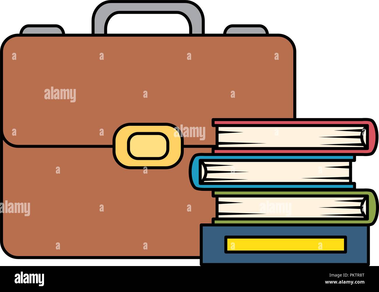 pile text books with portfolio Stock Vector Image & Art - Alamy