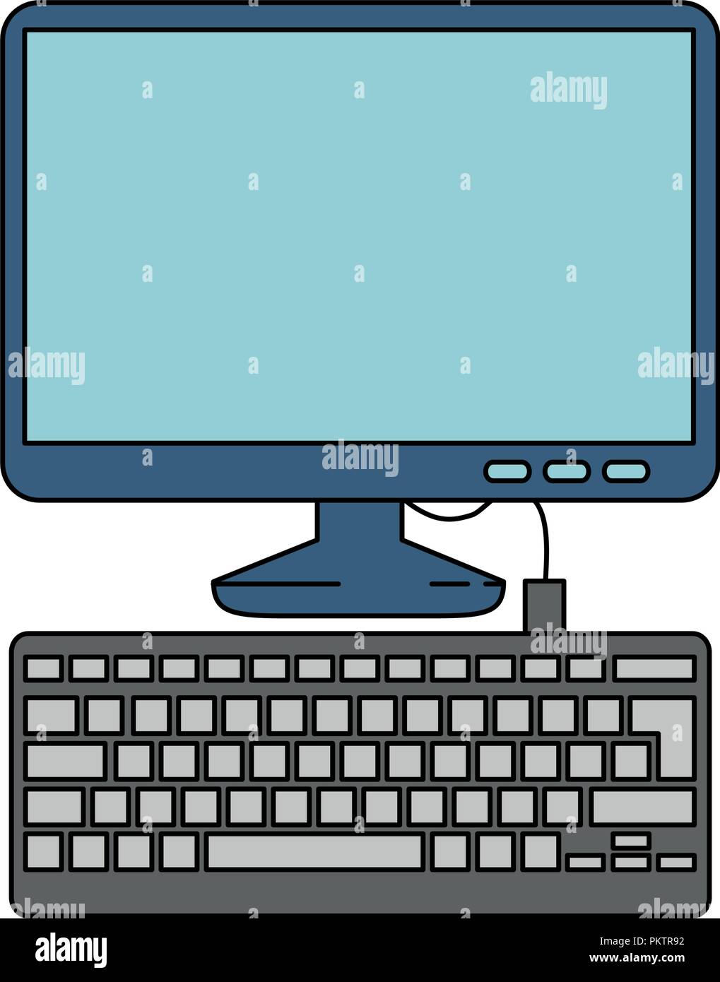 computer desktop isolated icon Stock Vector Image & Art - Alamy