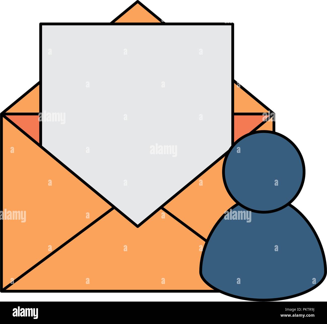 envelope mail with user profile Stock Vector Image & Art - Alamy