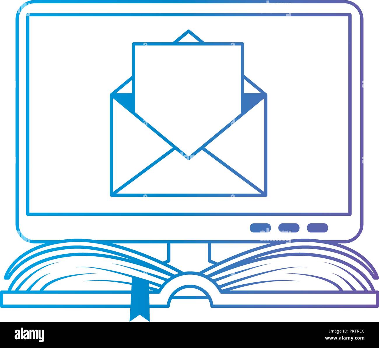 text book with computer and email Stock Vector Image & Art - Alamy