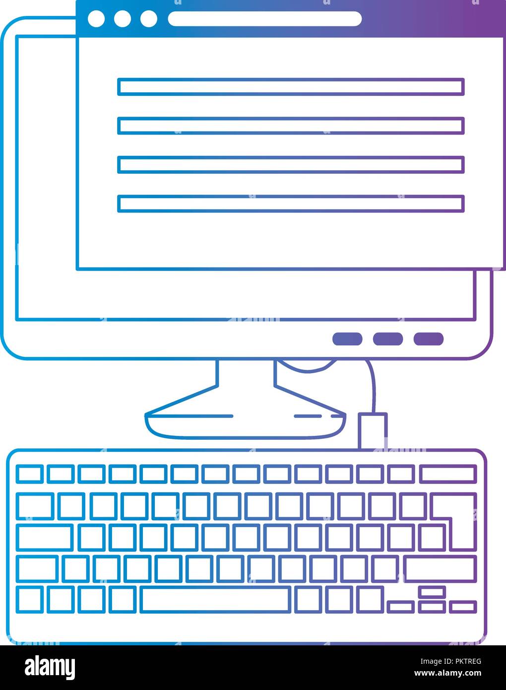 computer desktop with webpage template Stock Vector Image & Art - Alamy