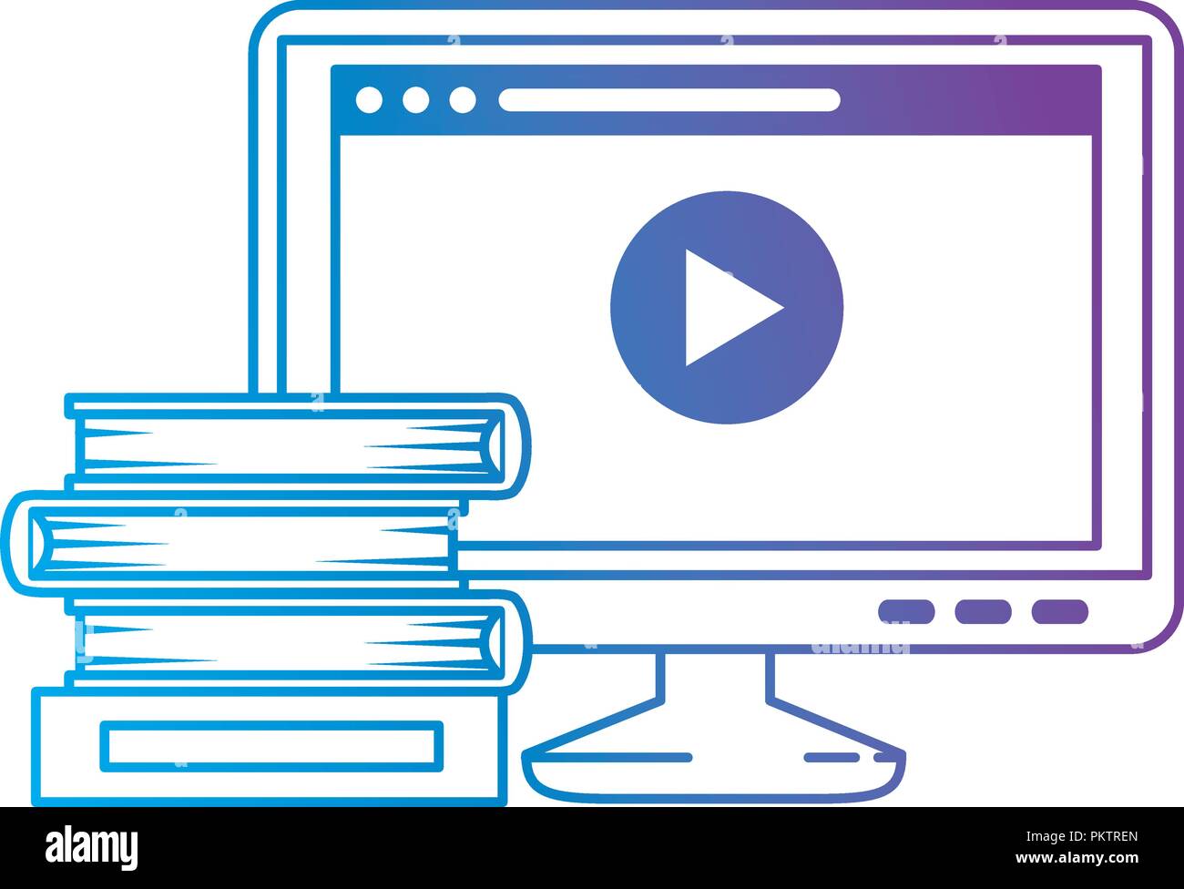 pile text books with computer Stock Vector Image & Art - Alamy