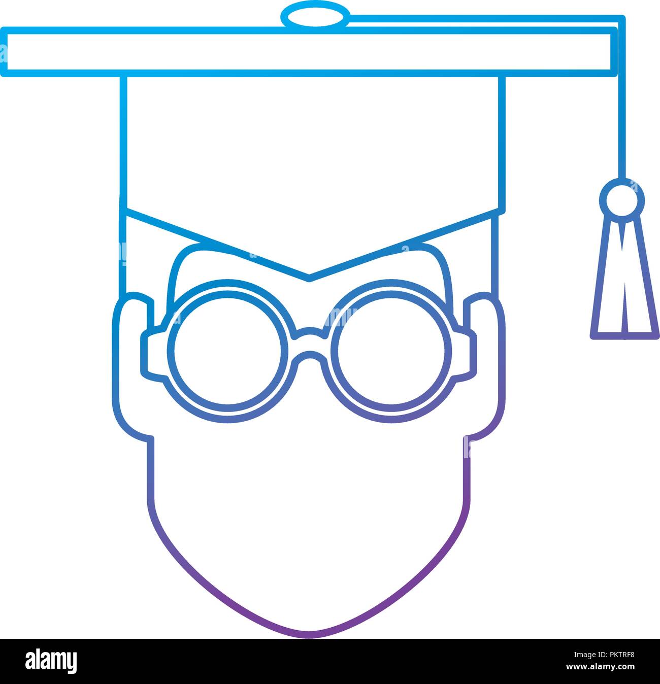 student graduation head with hat Stock Vector Image & Art - Alamy