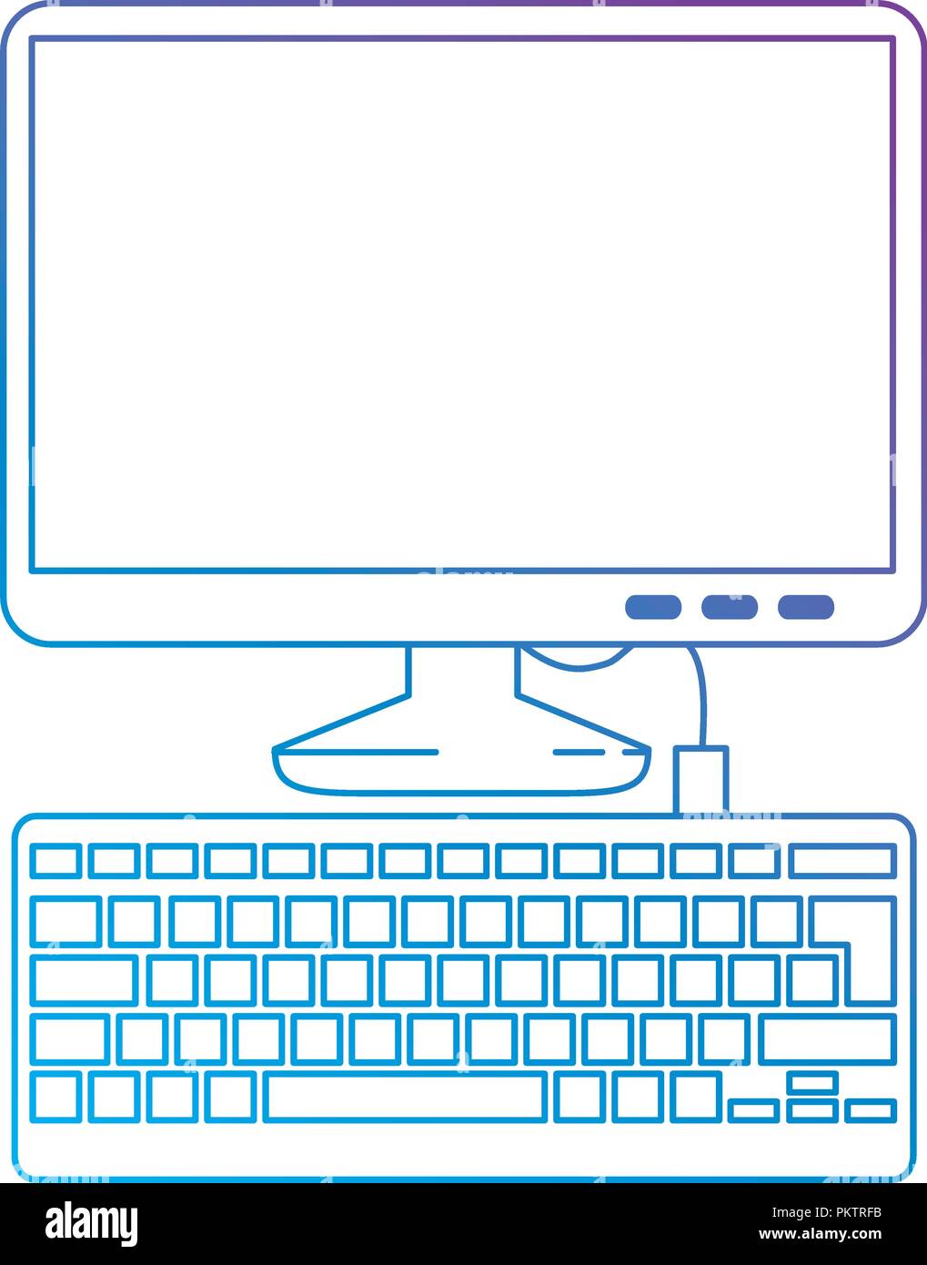 computer desktop isolated icon Stock Vector Image & Art - Alamy
