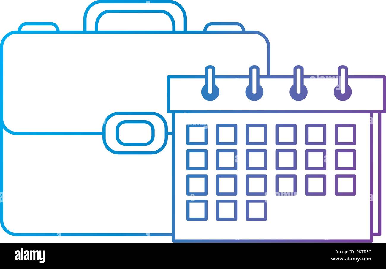 portfolio briefcase with calendar Stock Vector Image & Art - Alamy