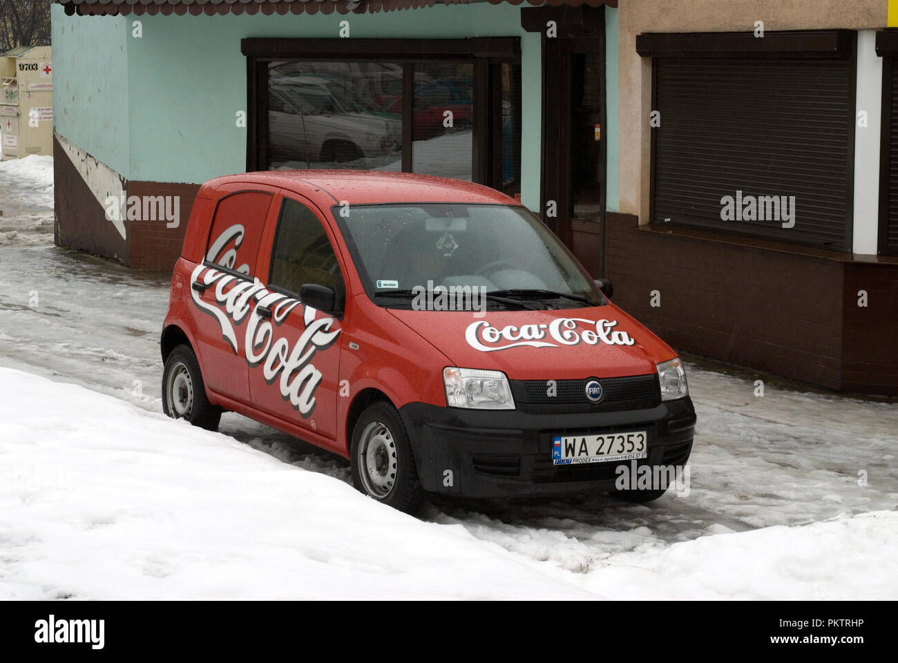 Coca Cola van in Wolomin on the outskirts of Warsaw in Poland 2007 ...