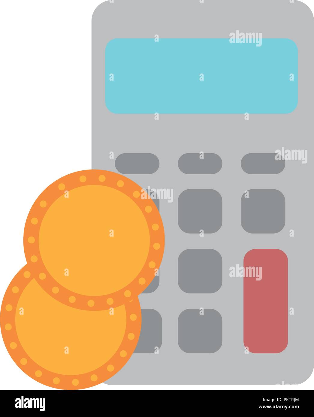 calculator math with coins Stock Vector Image & Art - Alamy