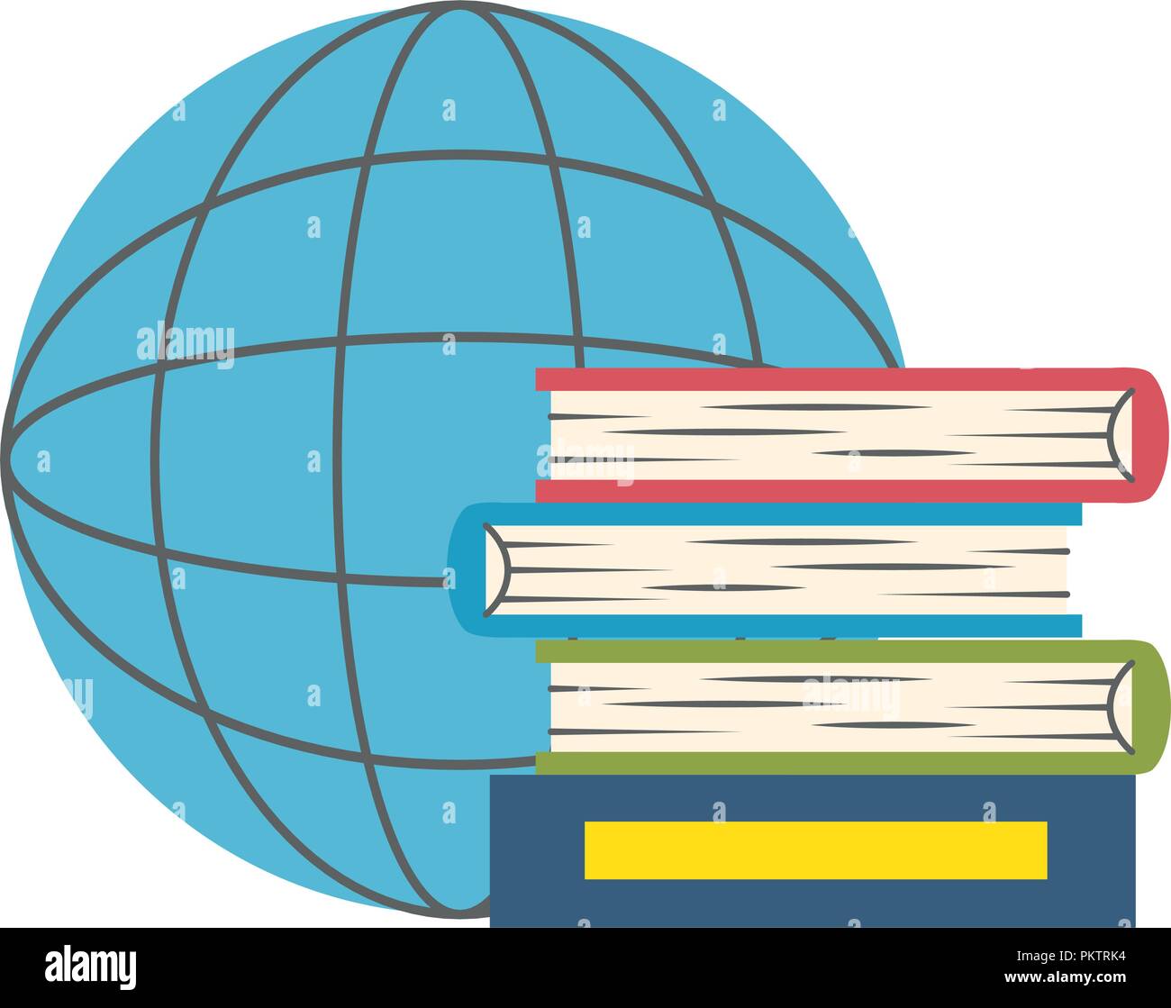 pile text books with planet Stock Vector Image & Art - Alamy