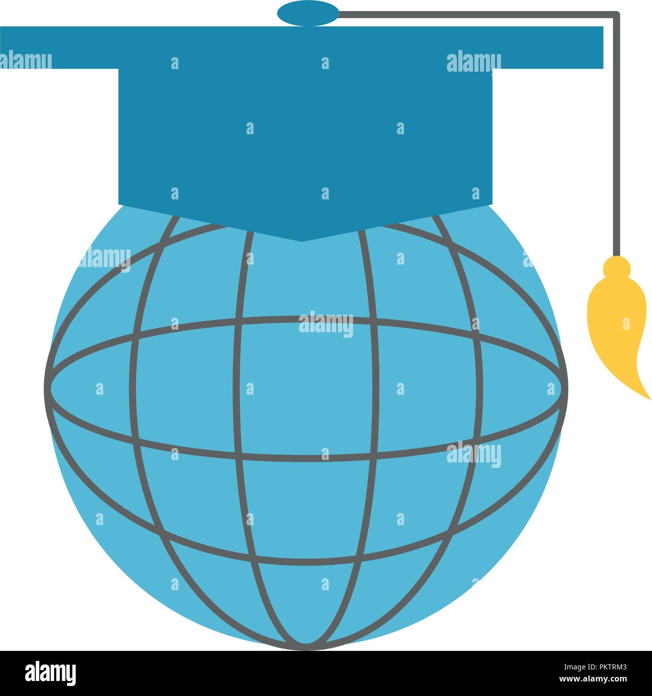 sphere planet with hat graduation Stock Vector Image & Art - Alamy