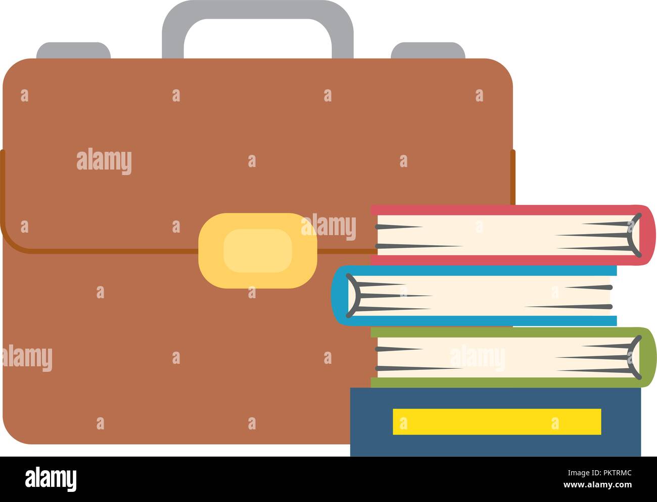 pile text books with portfolio Stock Vector Image & Art - Alamy