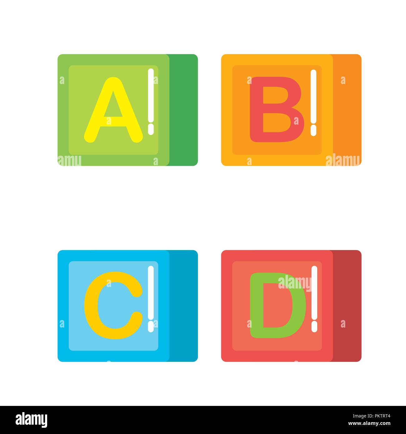 Colored letter blocks Stock Vector Images - Alamy